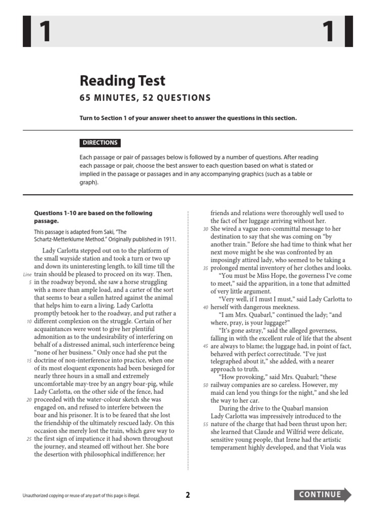 Sat Practice Test 3 | PDF | Public Transport | Rapid Transit