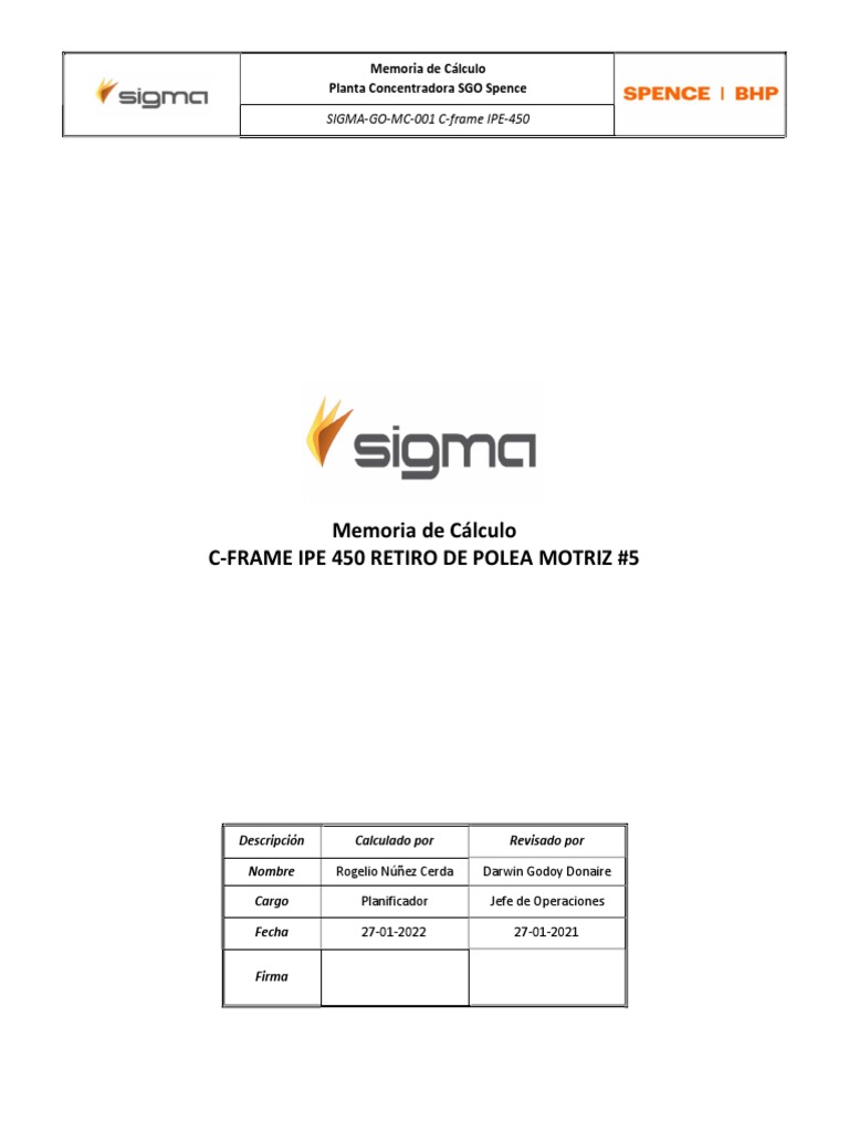 Cálculo estructural C-frame IPE 450 retiro polea motriz | PDF ...