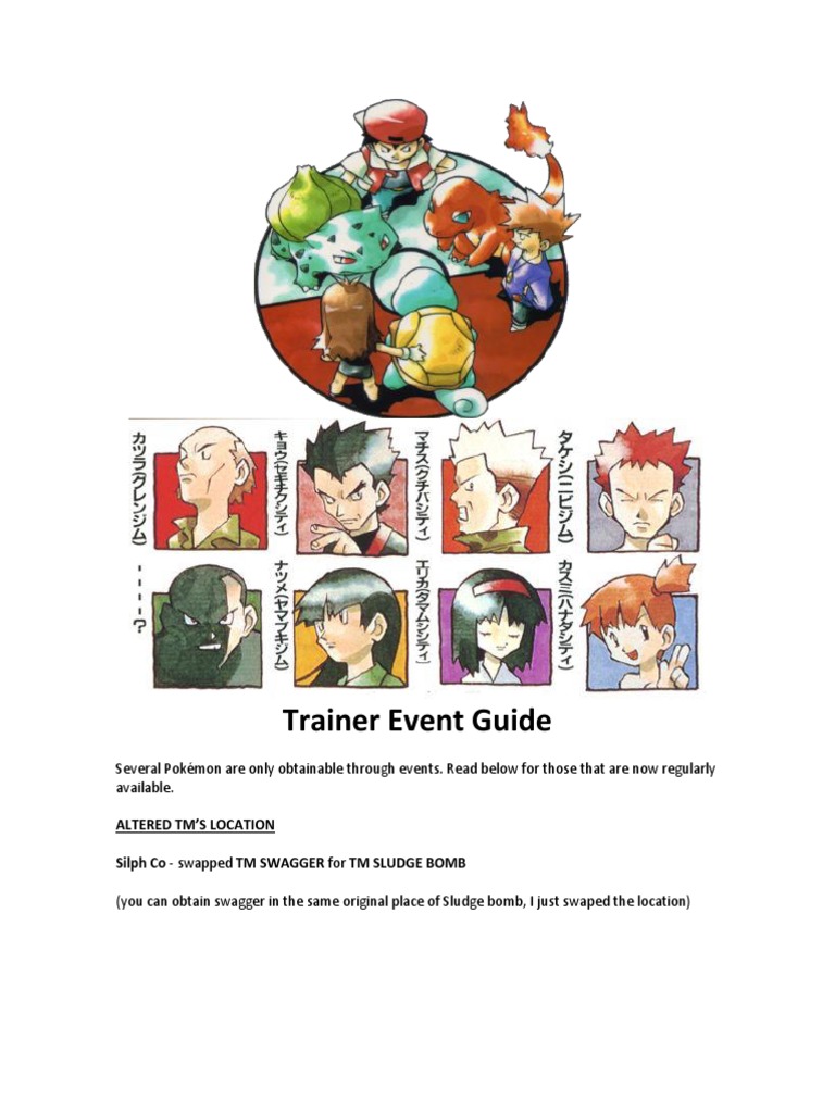 A Comprehensive Guide to Event Pokémon, Location Alterations and Item ...