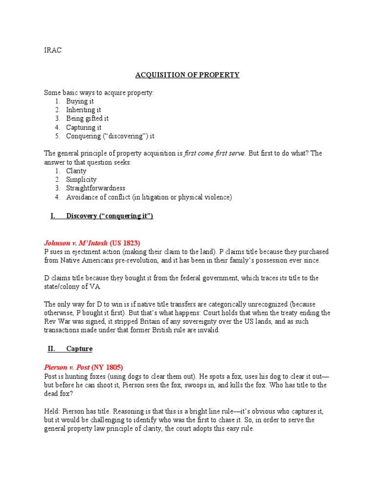 Property Outline | PDF | Concurrent Estate | Lease