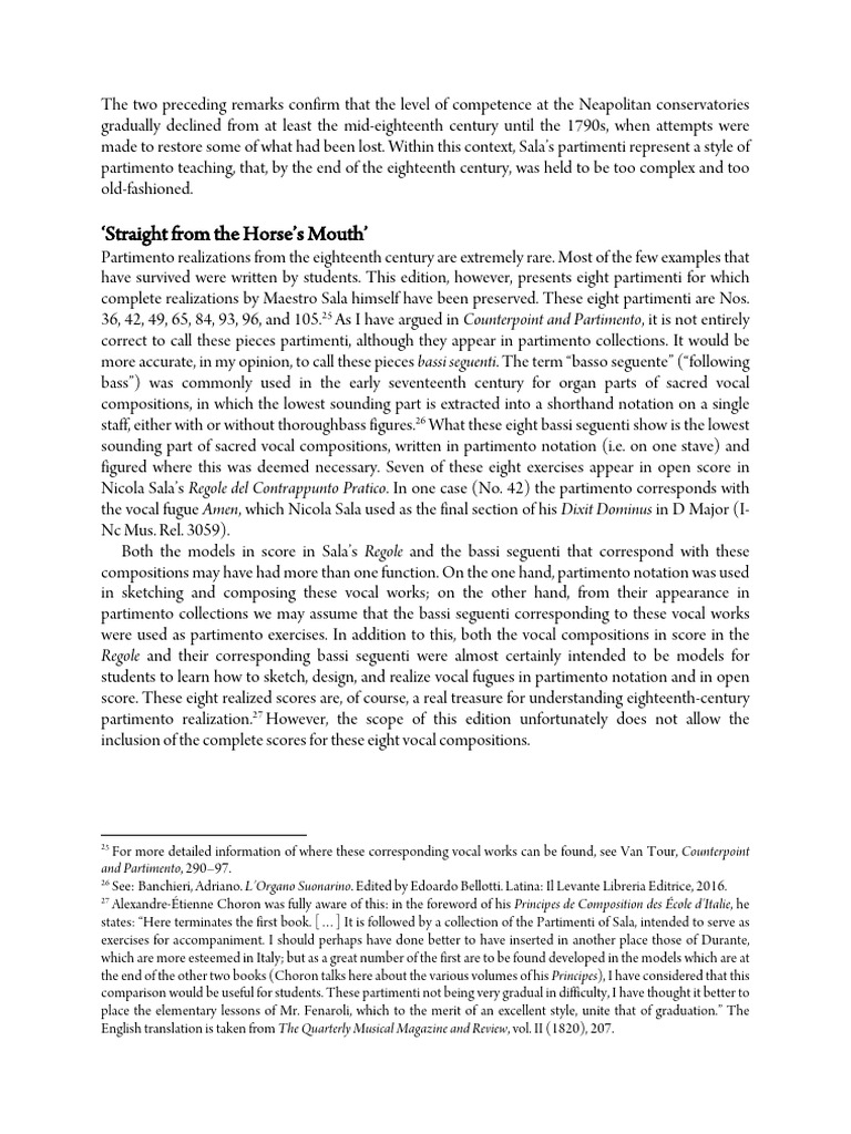 Partimenti Nicola Sala 4 | PDF | Sound | Musical Techniques