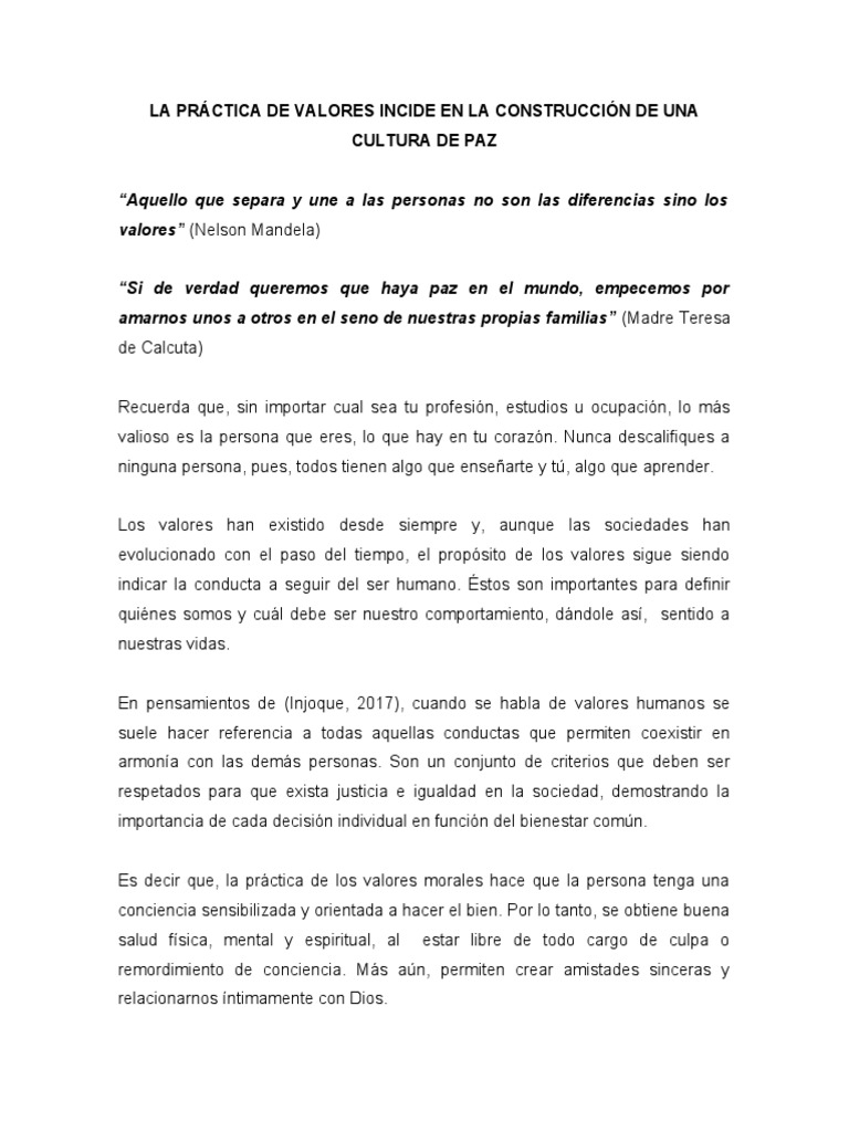 Concurso de Oratoria Valores | PDF | Paz | Democracia