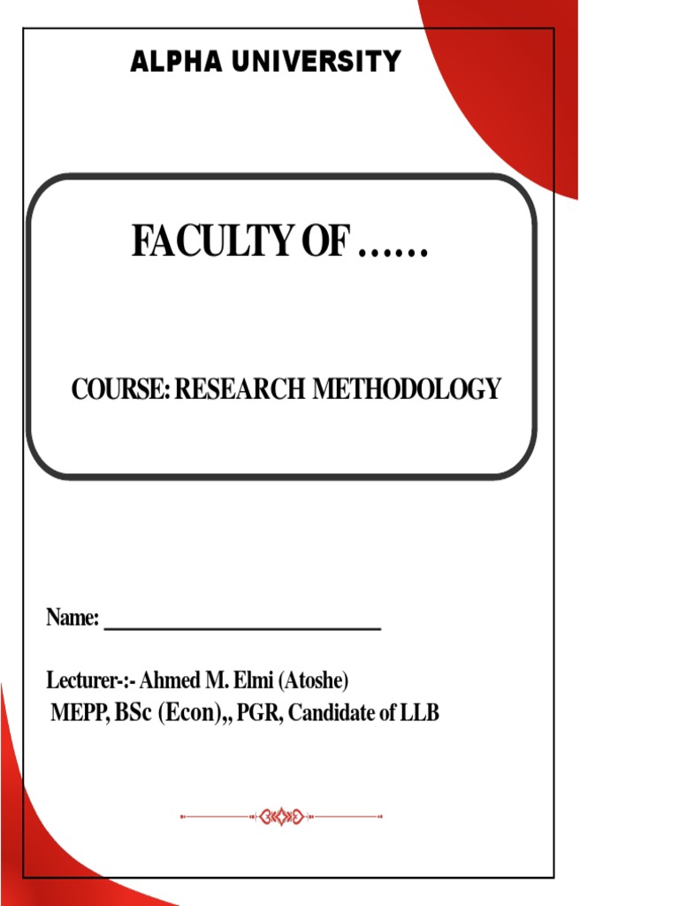 Research Methodology | PDF | Sampling (Statistics) | Quantitative Research