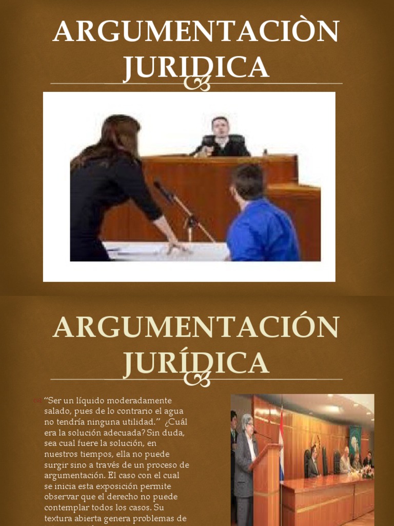 Argumentaciòn Juridica Powerpoint | PDF | Lógica | Teoría