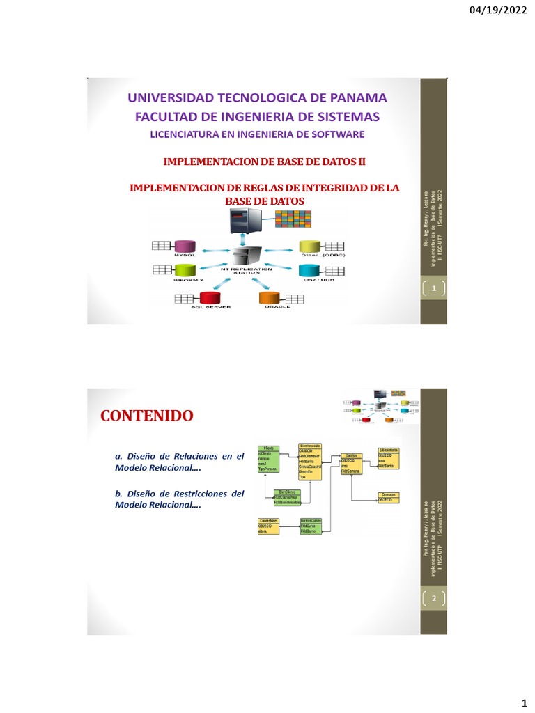 3.1-Reglas de Integridad para La Base de Datos | PDF | Base de datos ...