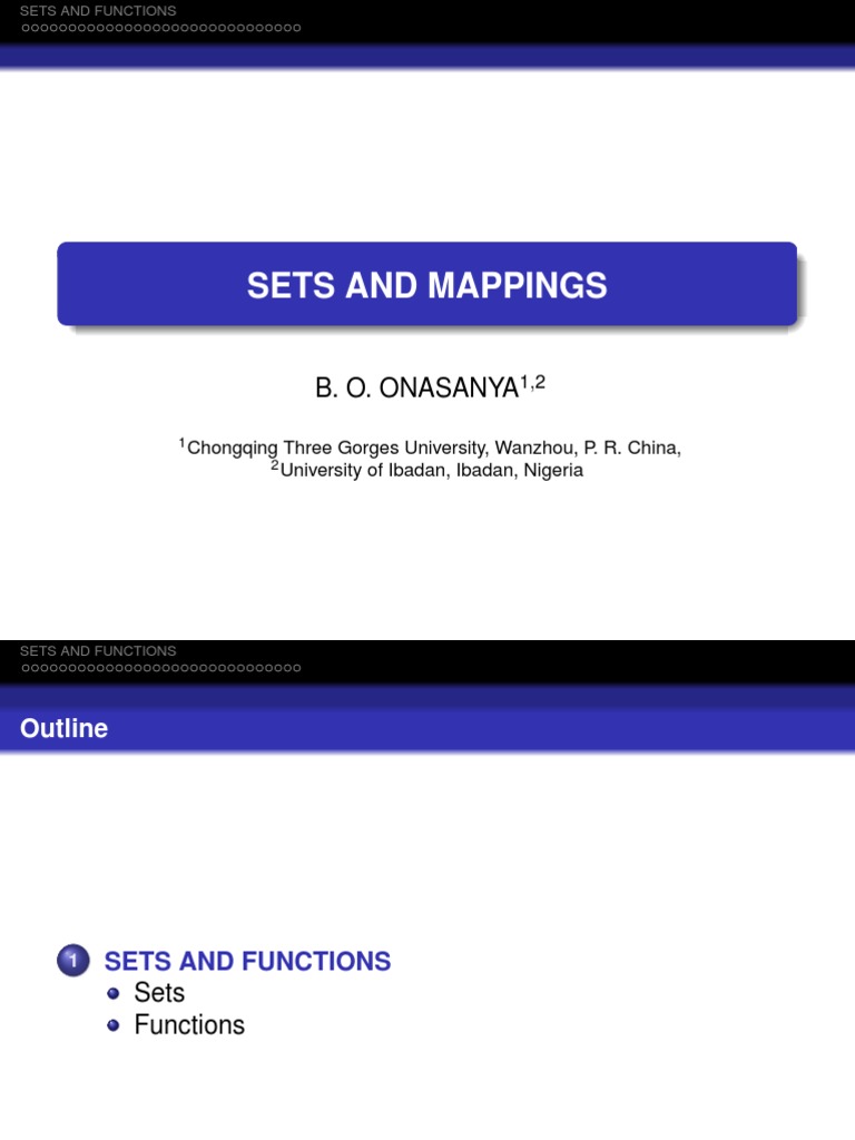 1b. Mat 213 Sets and Mappings | PDF