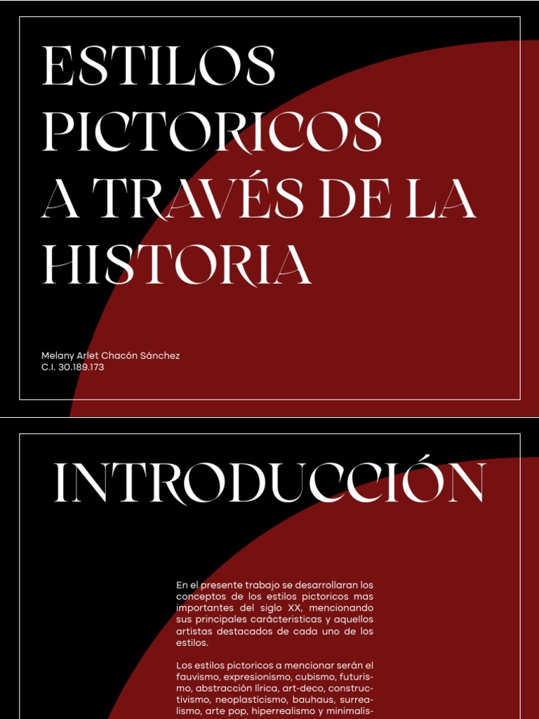 Estilos Pictoricos Del Siglo XX Melany Chacón | PDF | Expresionismo ...