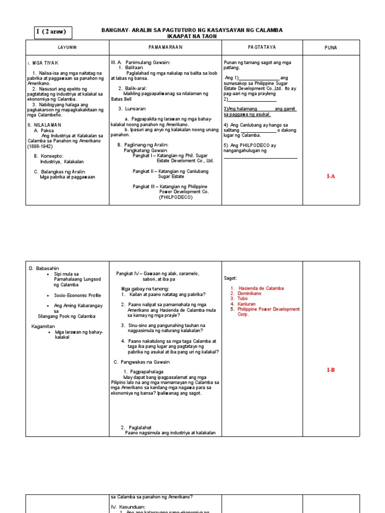 Lesson Plan-IV YEAR | PDF