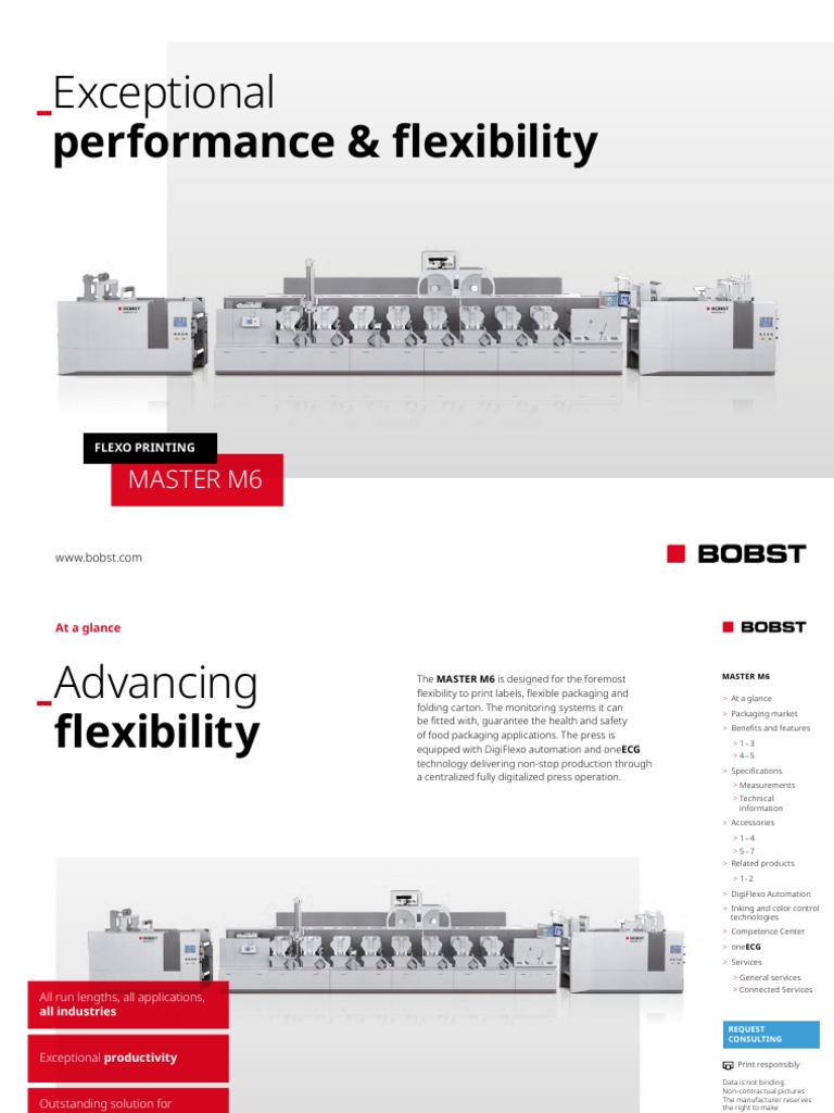 Bobst Master M6 en | PDF | Packaging And Labeling | Printing