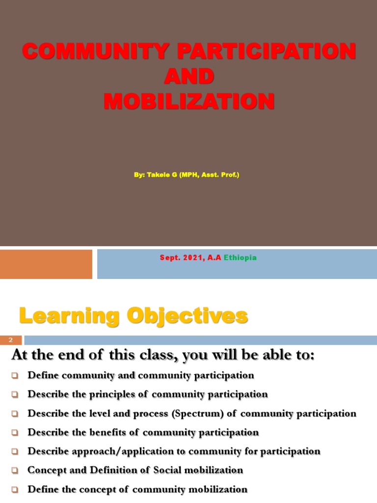 Community Participation | PDF | Community | Empowerment