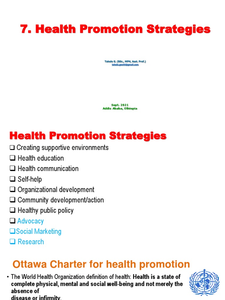 Ottawa Charter Health Promotion Overview | PDF | Health Promotion ...
