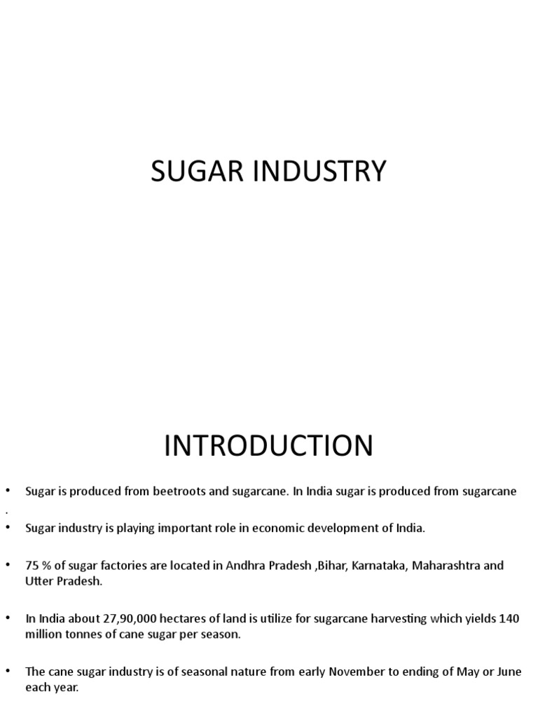 Sugar Industry | PDF | Sugarcane | Materials