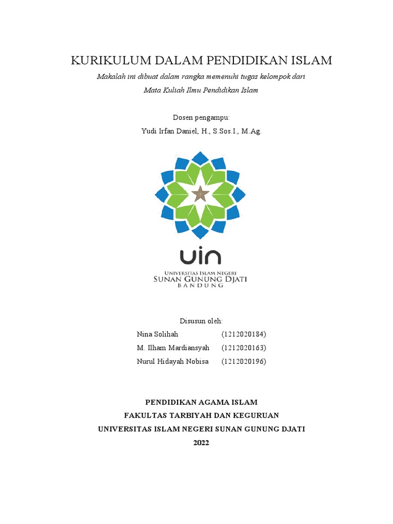 Makalah Kurikulum Pendidikan Islam | PDF