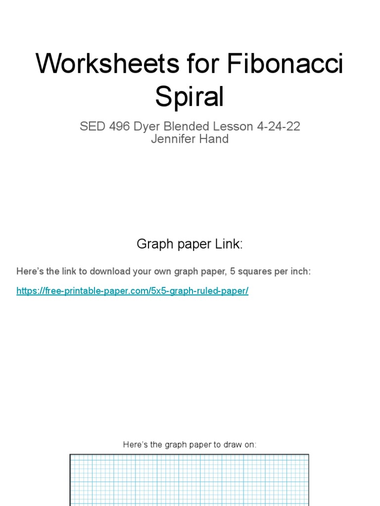 Worksheets For Fibonacci Spiral | PDF