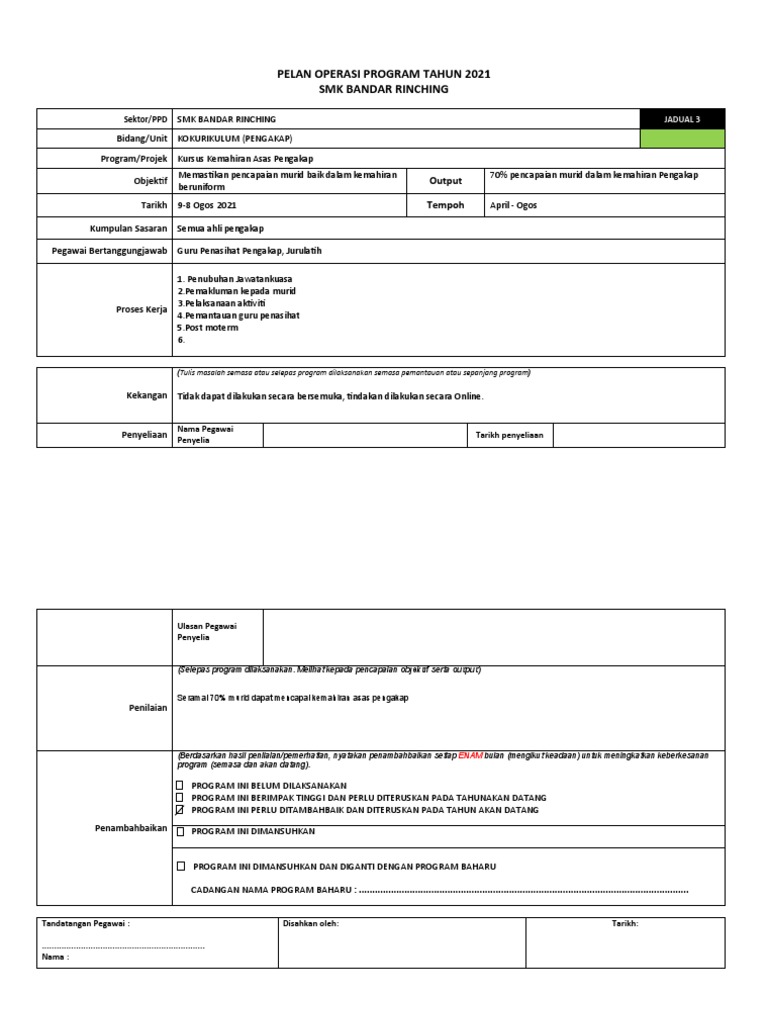 Pso Jadual 3 - 5 | PDF