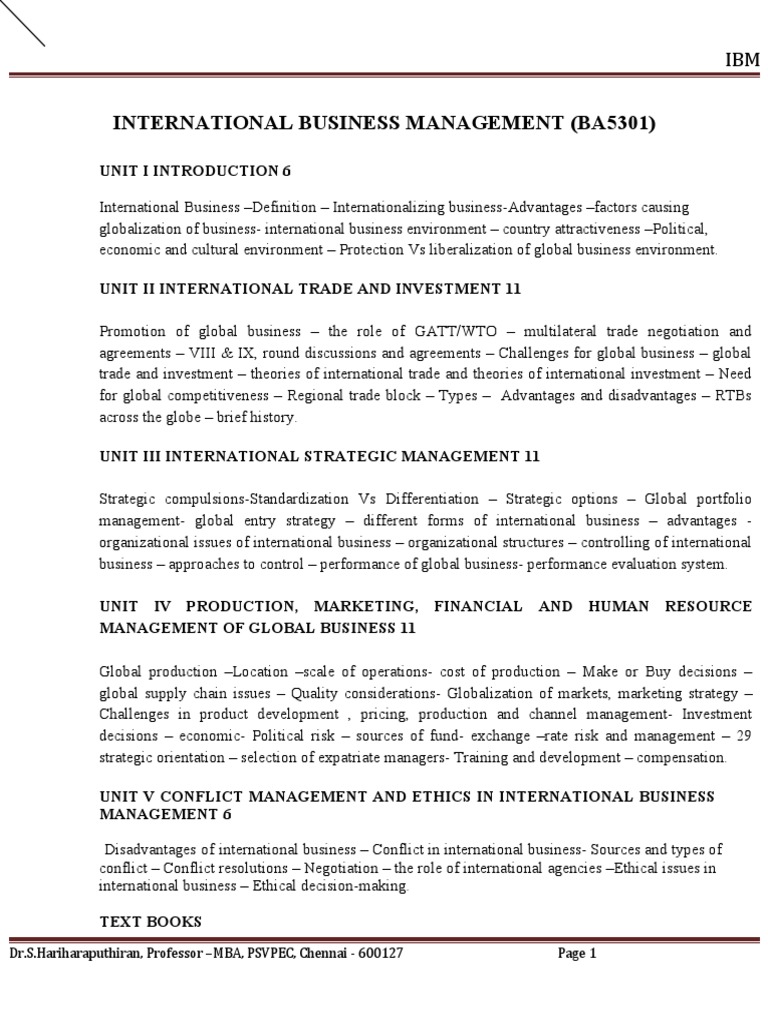 Ibm Notes | PDF | International Business | General Agreement On Tariffs ...