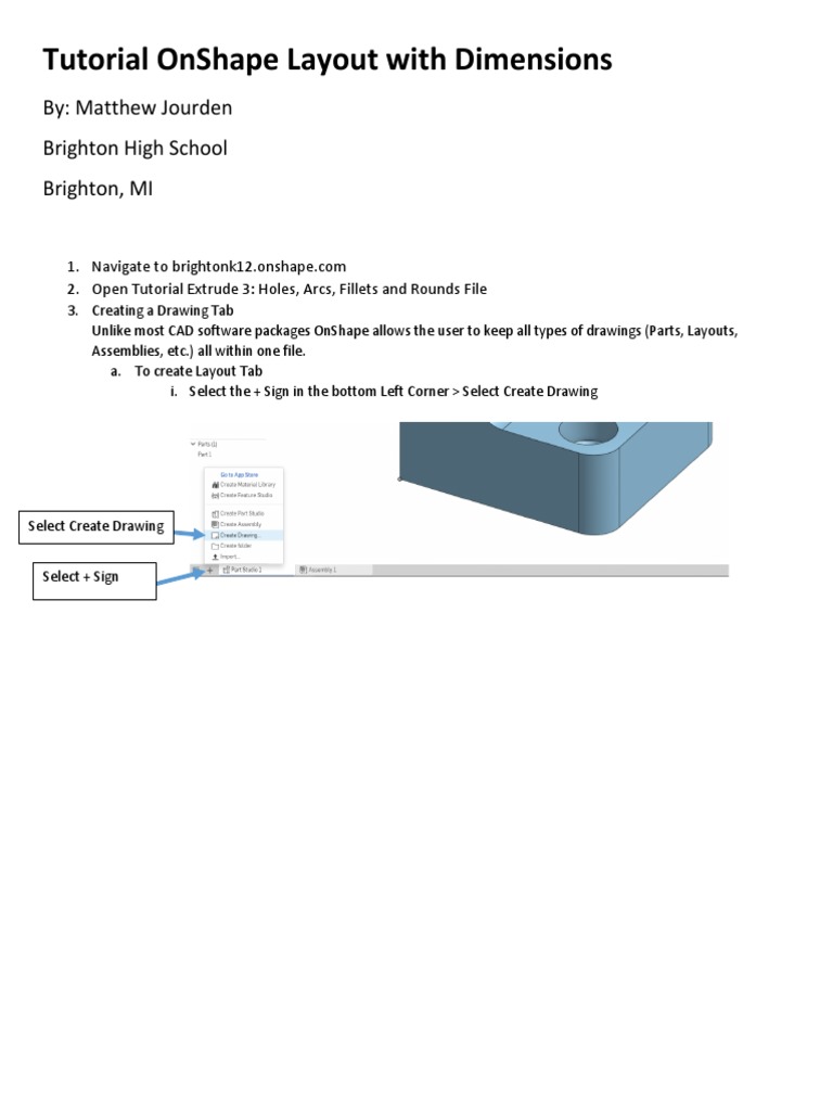 Plano Tutorial OnShape Layout | PDF | Cursor (User Interface) | Menu ...