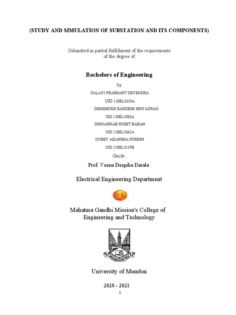 Substation Report | PDF | Electrical Substation | Transformer