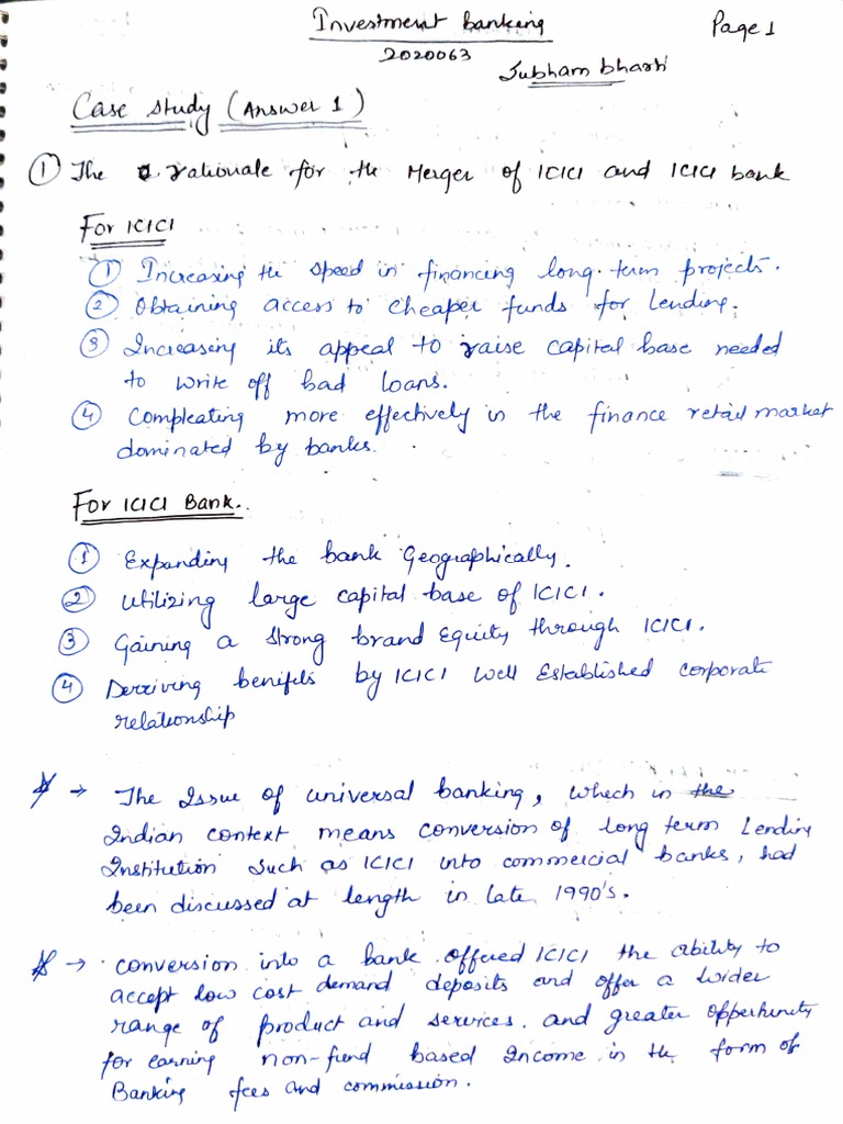 Investment Banking Case Study | PDF