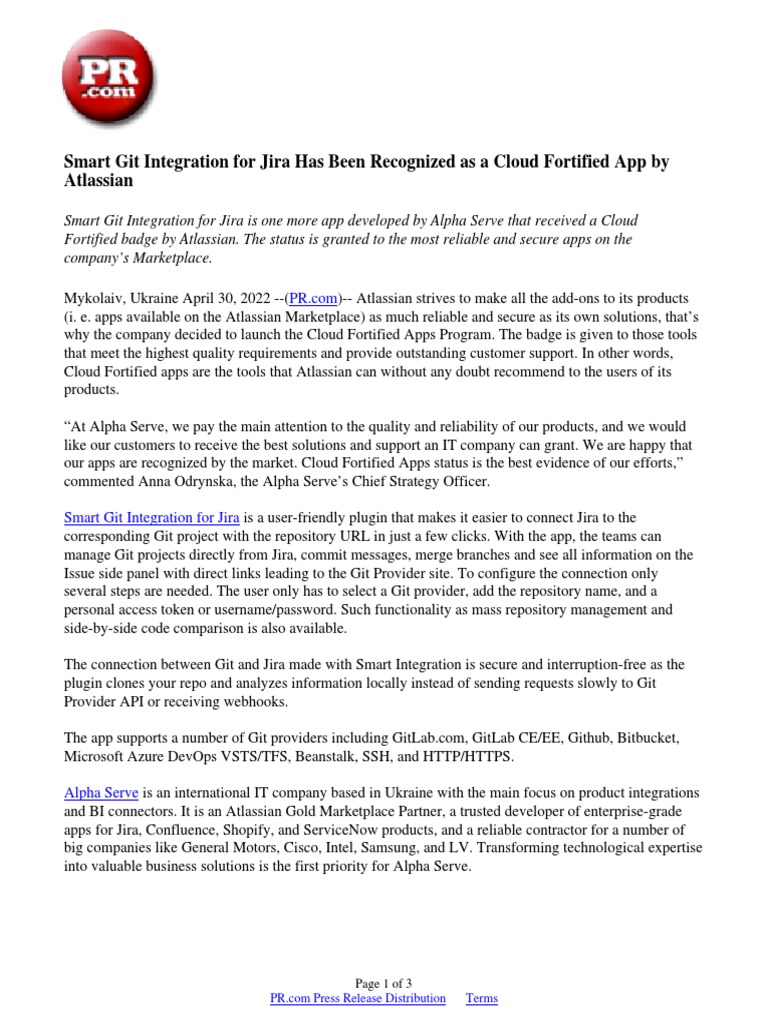 Smart Git Integration For Jira Has Been Recognized As A Cloud Fortified ...