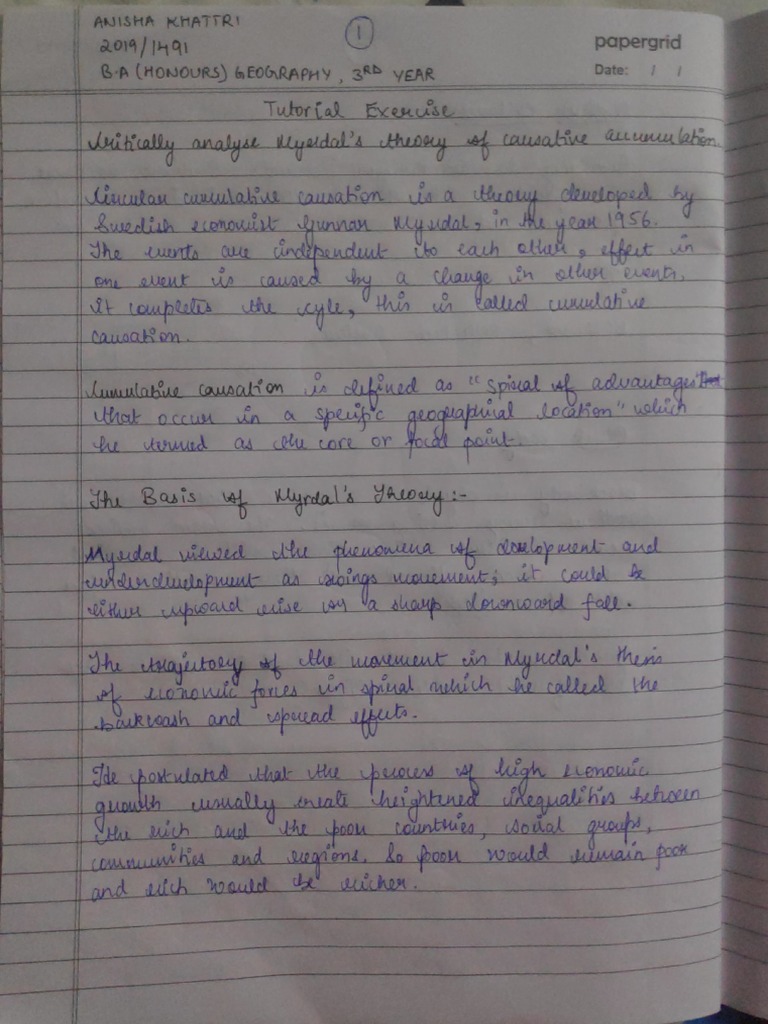 Myrdal's Theory | PDF