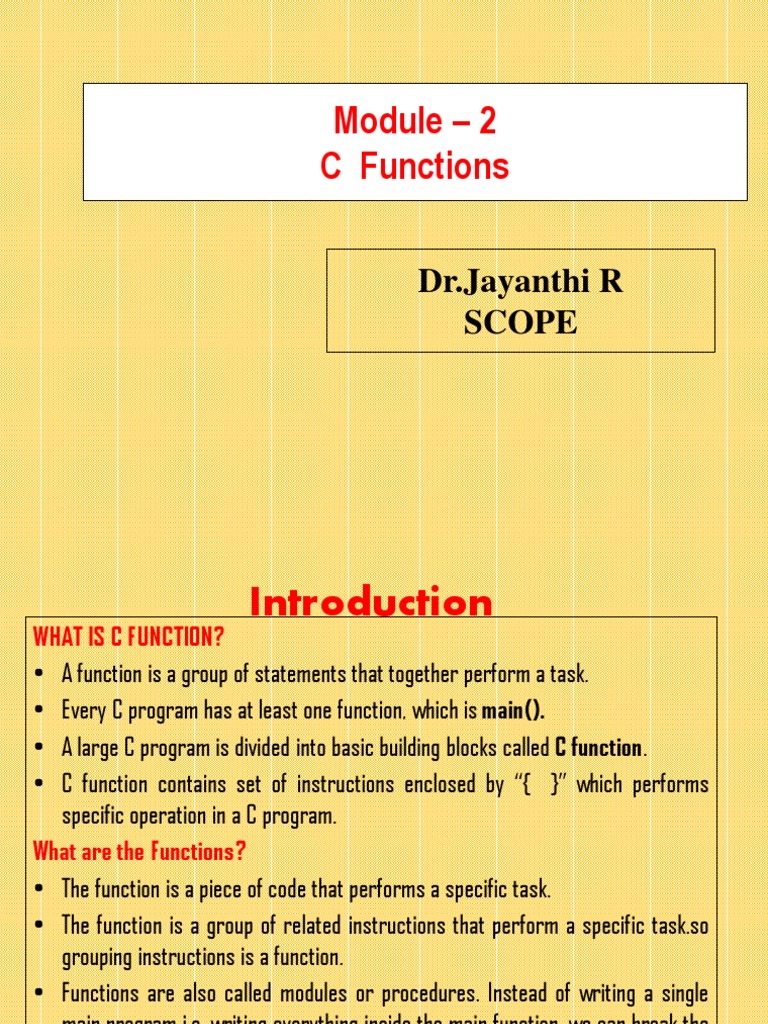 5 Functions Pdf Parameter Computer Programming Subroutine