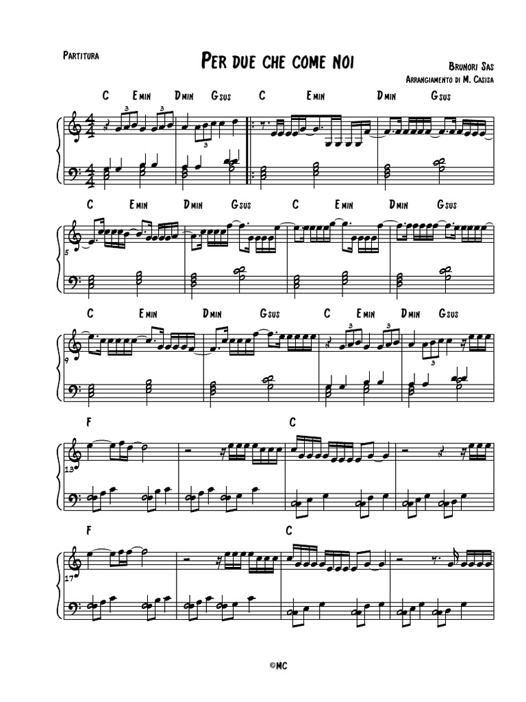 Per Due Che Come Noi | PDF | Músicos