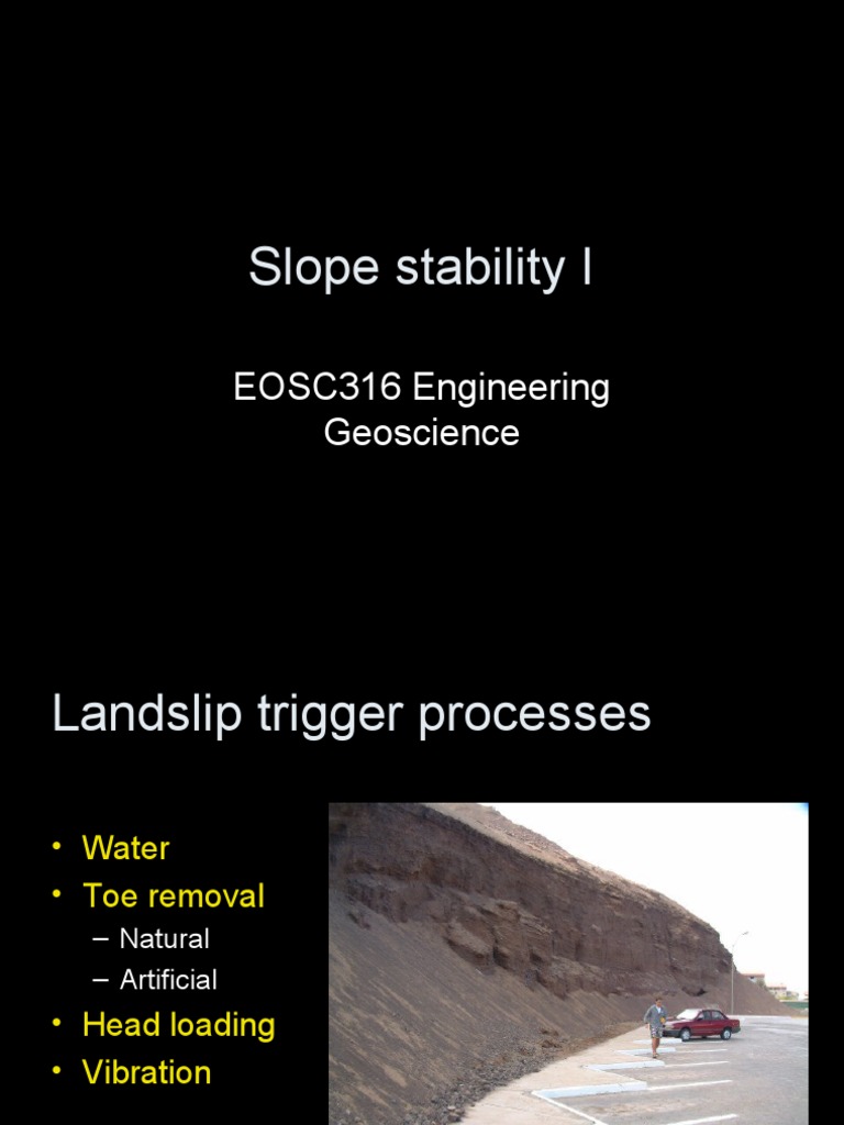 Geoteknik - 08 - Slope Stability 1 | PDF | Landslide | Earth Sciences