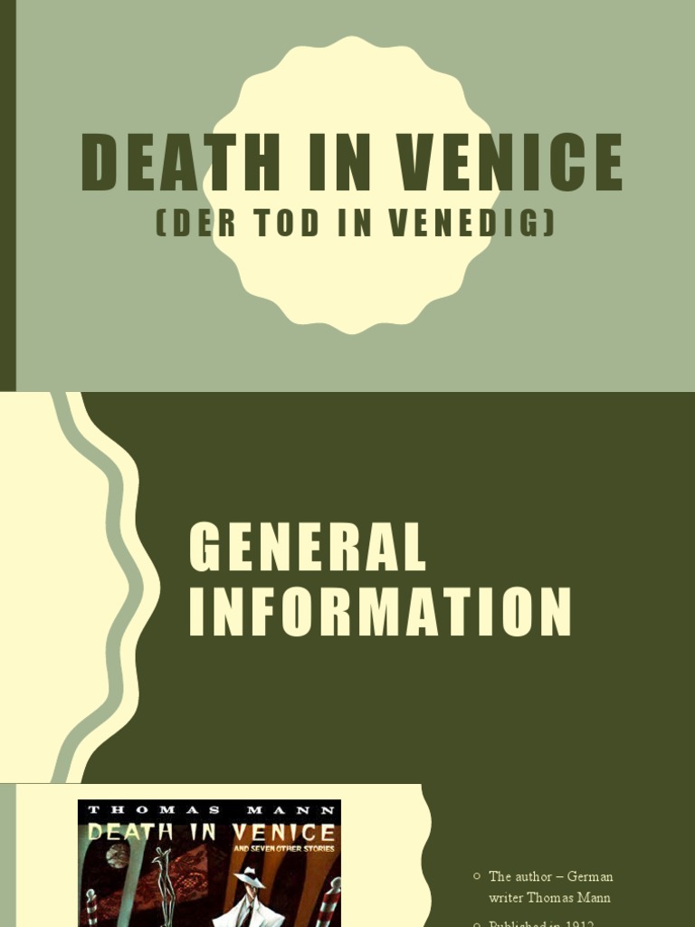 Death in Venice: (Der Tod in Venedig) | PDF