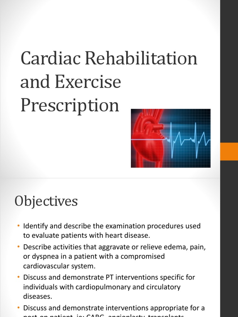 Cardiac Rehabilitation and Exercise Prescription: A Comprehensive Guide ...