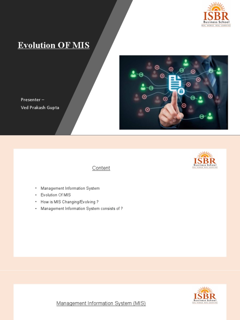 Evolution OF MIS: Presenter - Ved Prakash Gupta | PDF