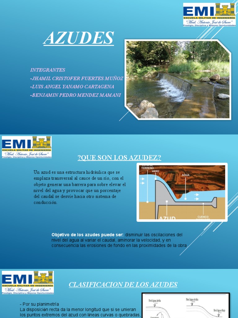 Azudes - DIAPOSITIVA | PDF | Ciencias de la Tierra | Hidrología