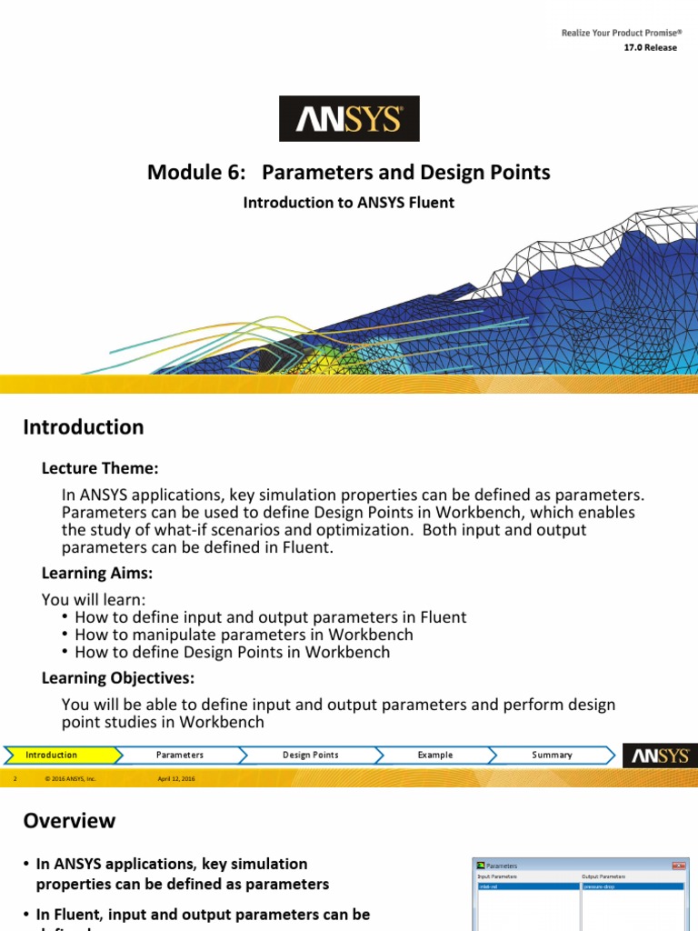 Fluent-Intro 17.0 Module06 Parameters and Design Points | PDF | Parameter (Computer Programming ...