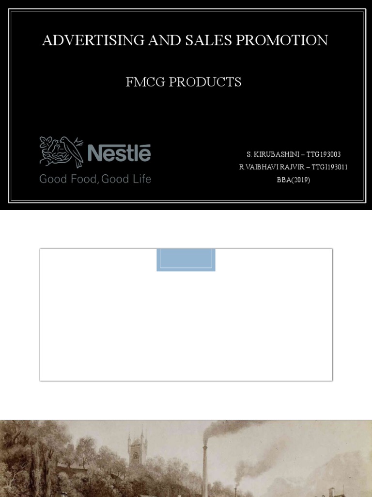 Advertising and Sales Promotion FMCG Products | PDF | Nestlé | Food And ...