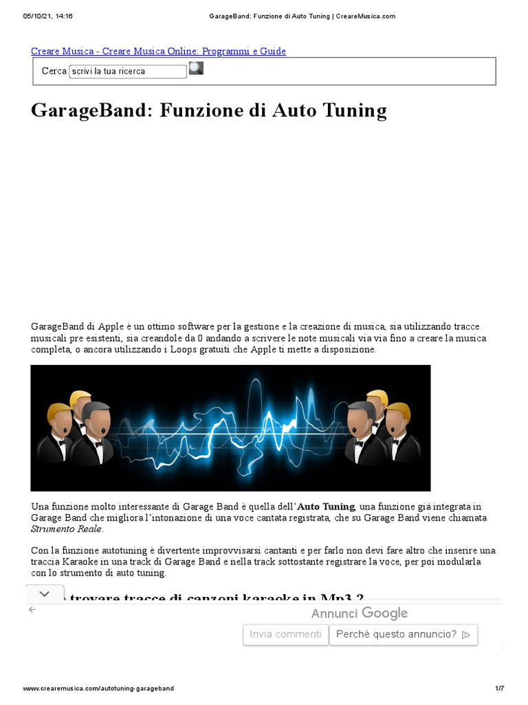 GarageBand - Funzione Di Auto Tuning | PDF