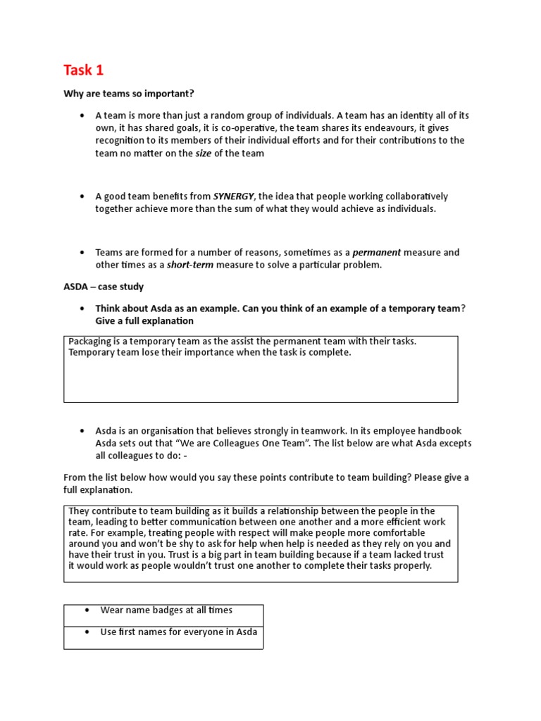 Teams Part 1 - Purpose of A Team Complete | PDF | Goal | Cognition