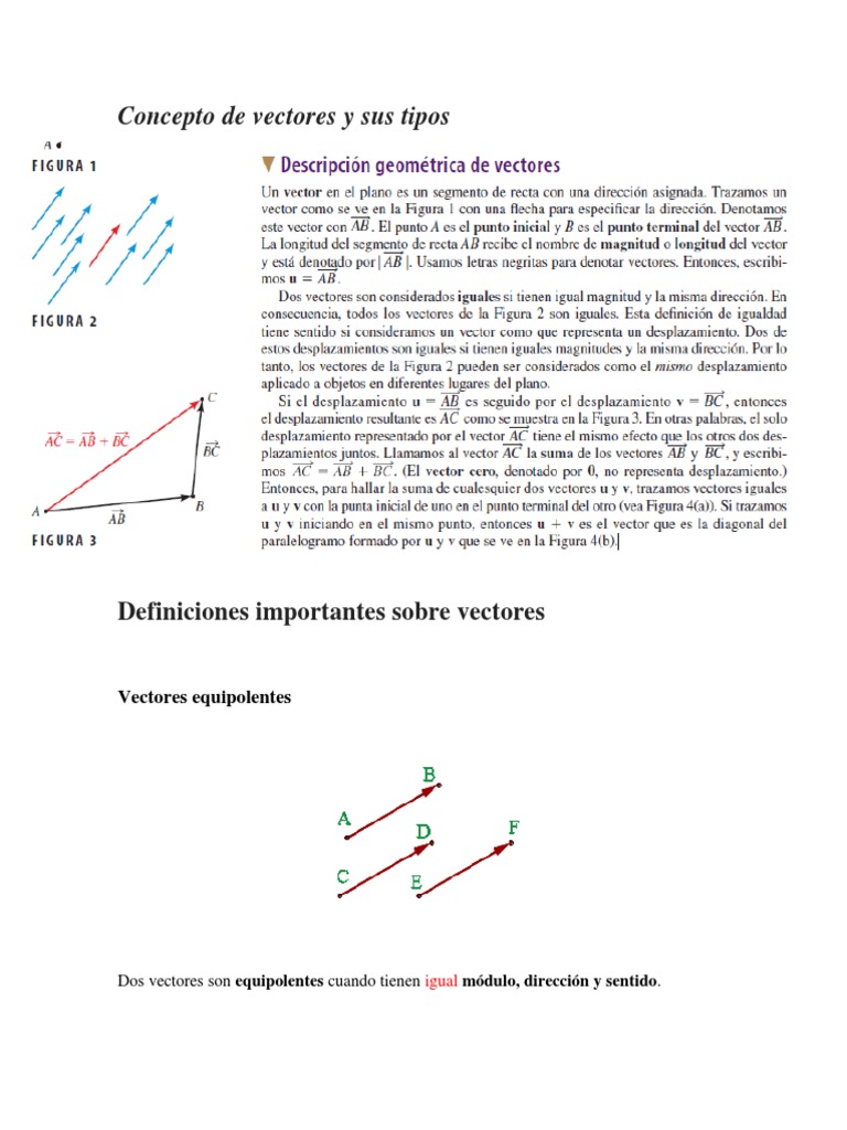 Concepto de Vectores y Sus Tipos | PDF | Vector Euclidiano | Ortogonalidad
