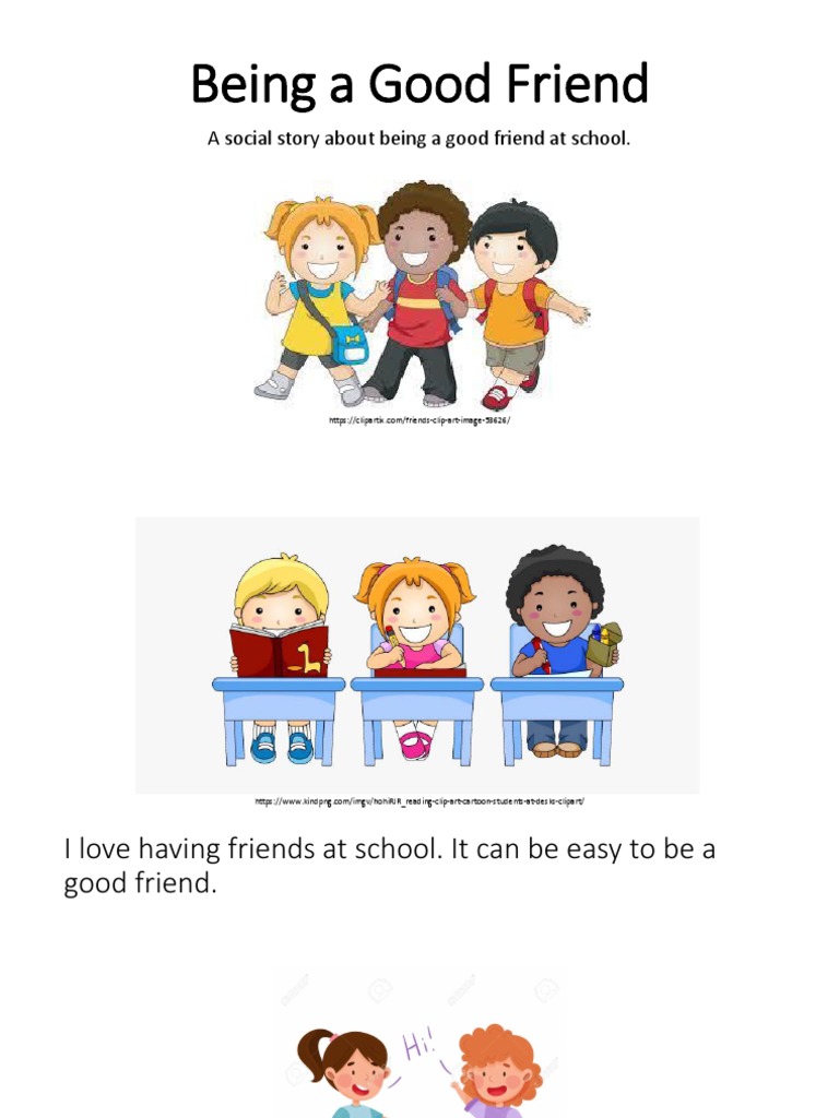 Visual Support - Being A Good Friend Social Story | PDF | Sports ...