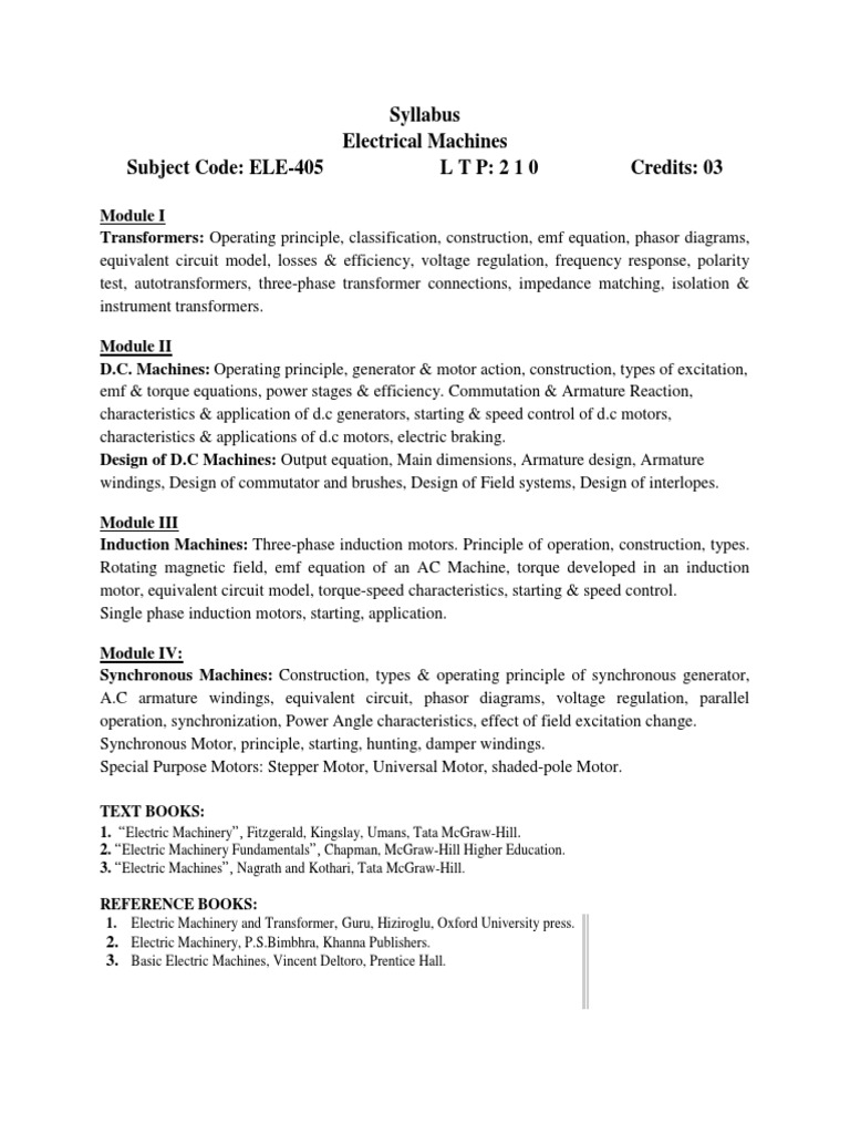 syllabus-electrical-machines-subject-code-ele-405-l-t-p-2-1-0-credits