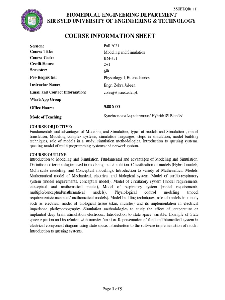 Modeling Simulation CIS | PDF | Simulation | Engineering