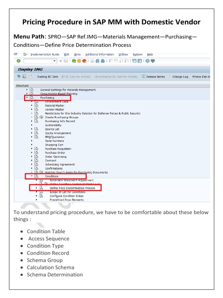 Pricing Procedure in SAP MM | PDF | Pricing | Database Schema