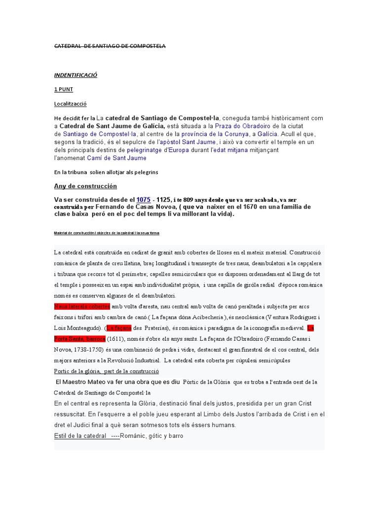 Catedral de Santiago de Compostela | PDF