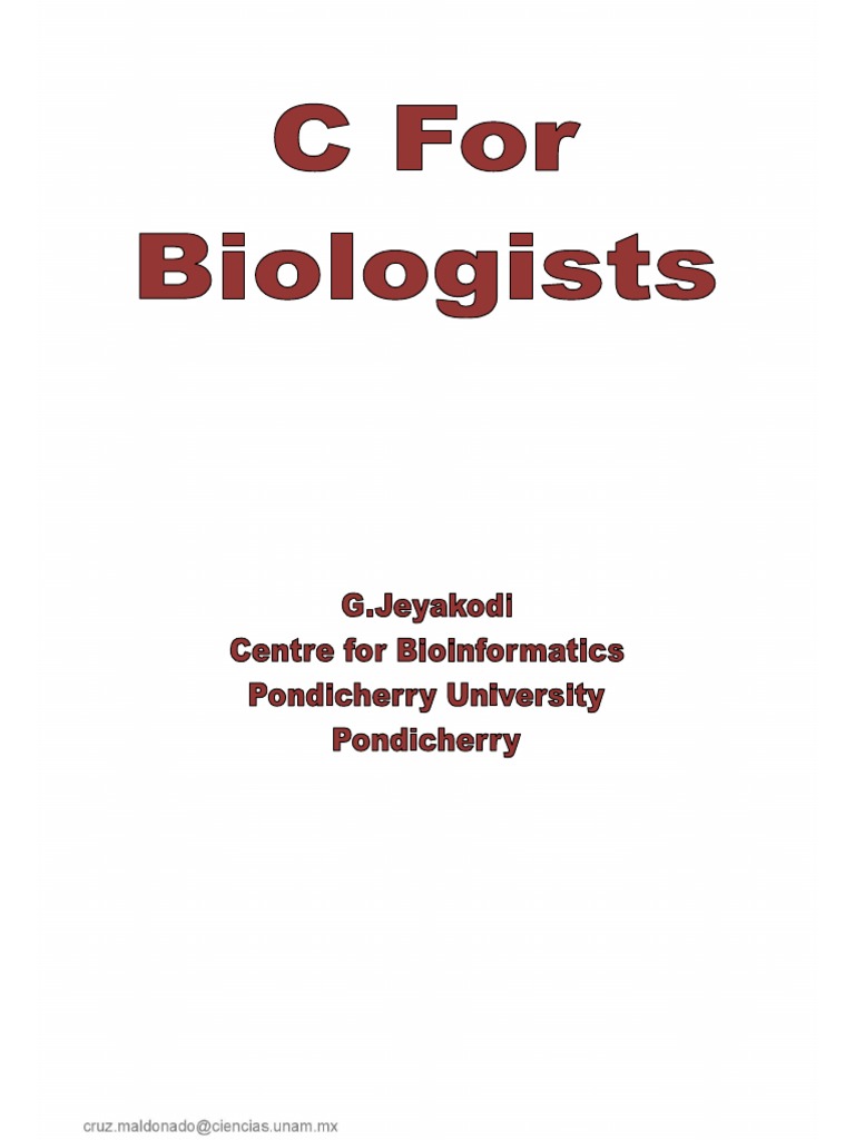 C For Biologists | PDF | Pointer (Computer Programming) | Subroutine C For Biologists | PDF | Pointer (Computer Programming) | Subroutine