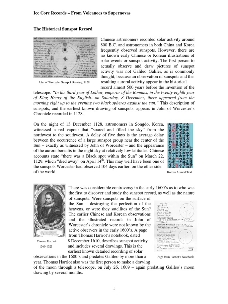 Ice Core Records - From Volcanoes To Supernovas | PDF | Galileo Galilei ...
