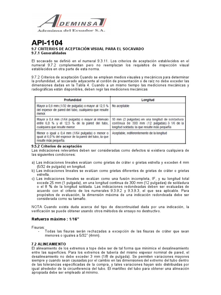 Criterios de Aceptacion-Rechazo | PDF