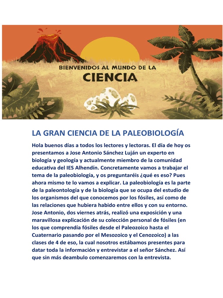 La Gran Ciencia de La Paleobiología | PDF | Fósil | Paleontología
