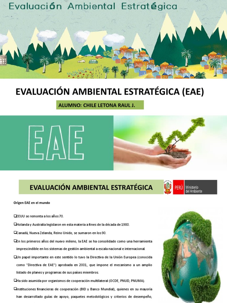 Evaluacion Ambiental Estrategica (Eae) | PDF | Evaluación de impacto ...