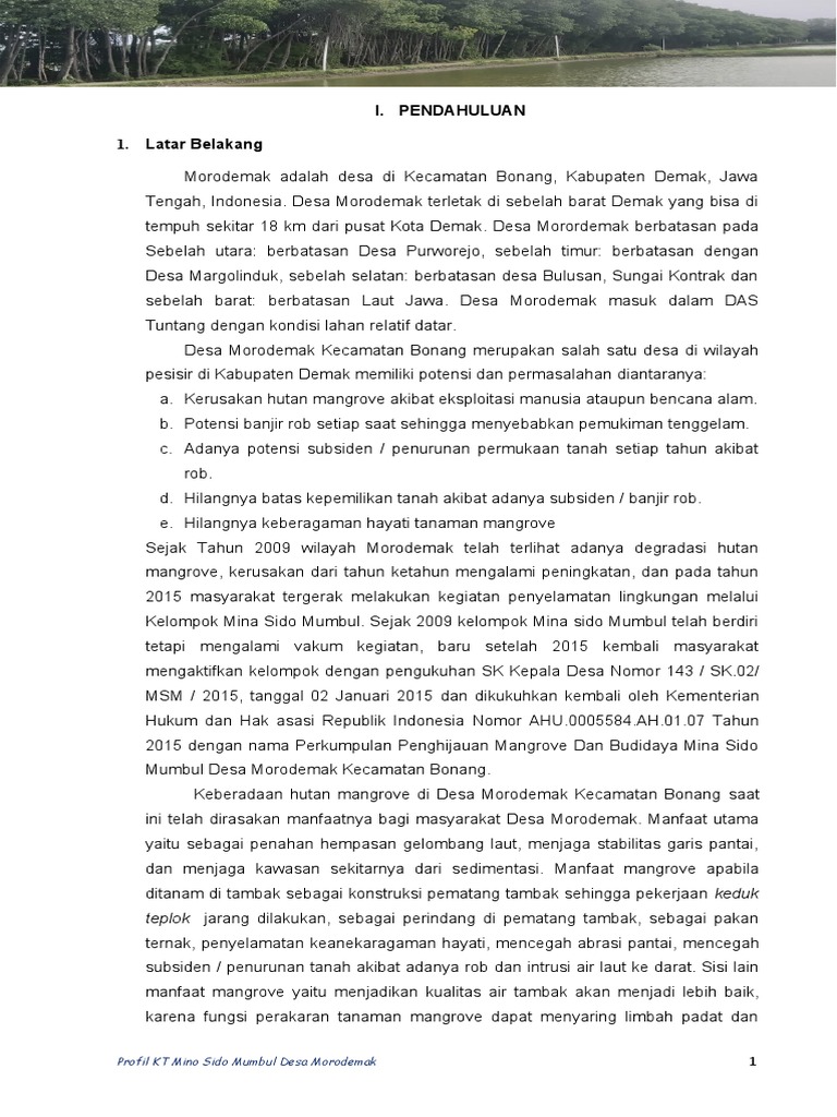 Isi Profil KT Mina Sido Mumbul Rev 1 | PDF