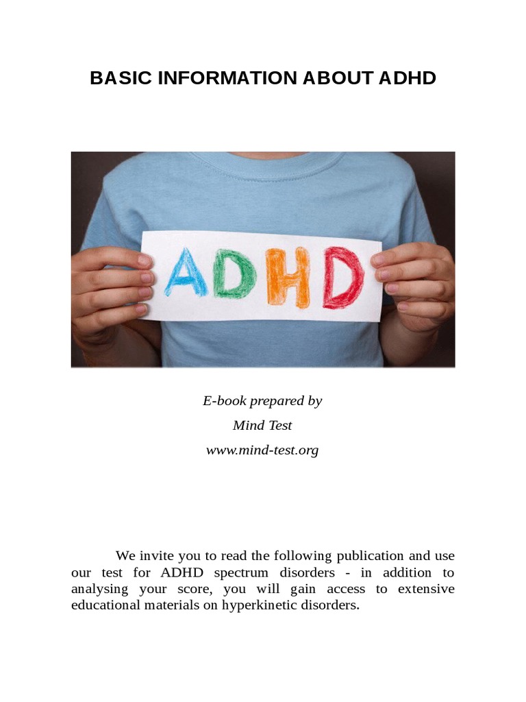 Basic Information About Adhd: Ebook Prepared by Mind Test | Download ...