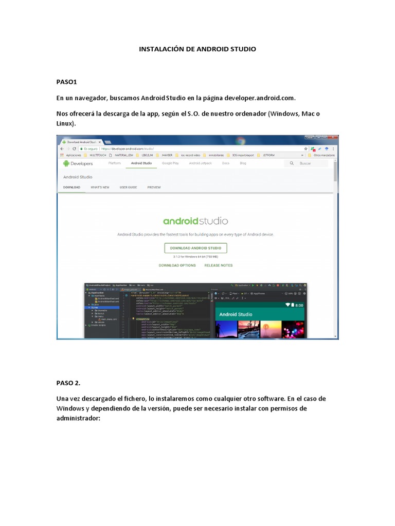 Guía de Instalación de Android Studio | PDF | Android (sistema operativo) | Familias de sistemas ...